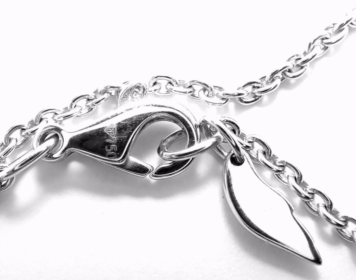 Rare! Authentic Piaget 18k White Gold Diamond Peridot Heart Pendant Ne