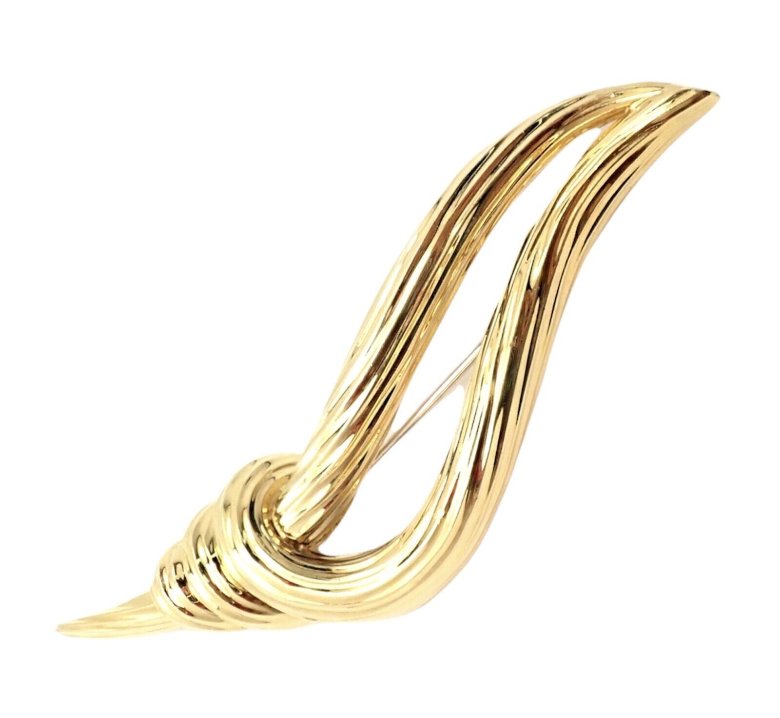 Rare! Authentic Henry Dunay 18k Yellow Gold Olympic Torch Pin Brooch