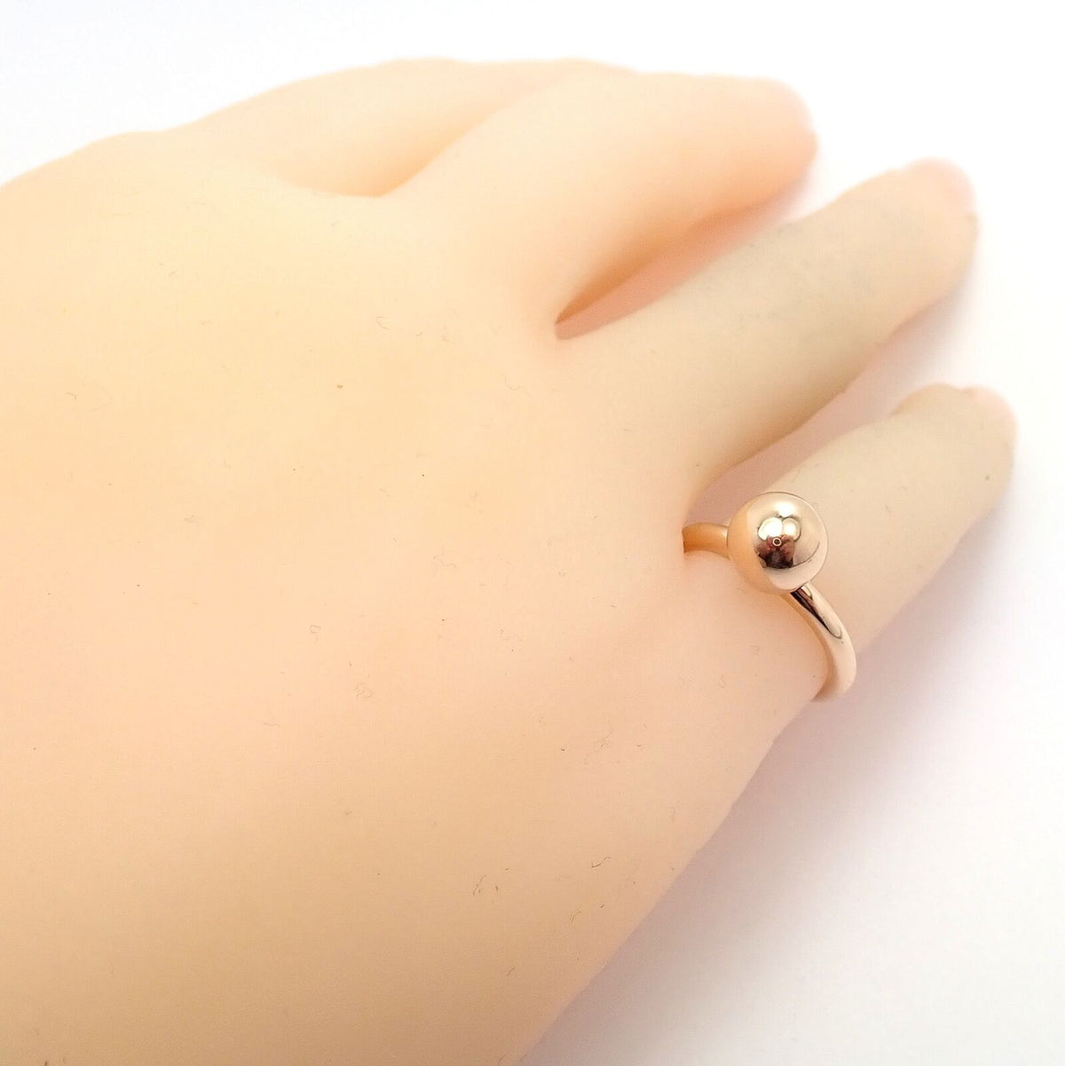 Tiffany & Co. 18k Yellow Gold New York Ball Globe Ring Sz 3.75