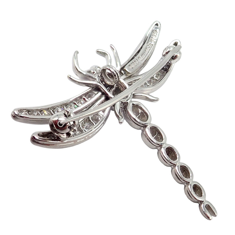 Rare! Authentic Tiffany & Co. Platinum Dragonfly Diamond Sapphire Pin